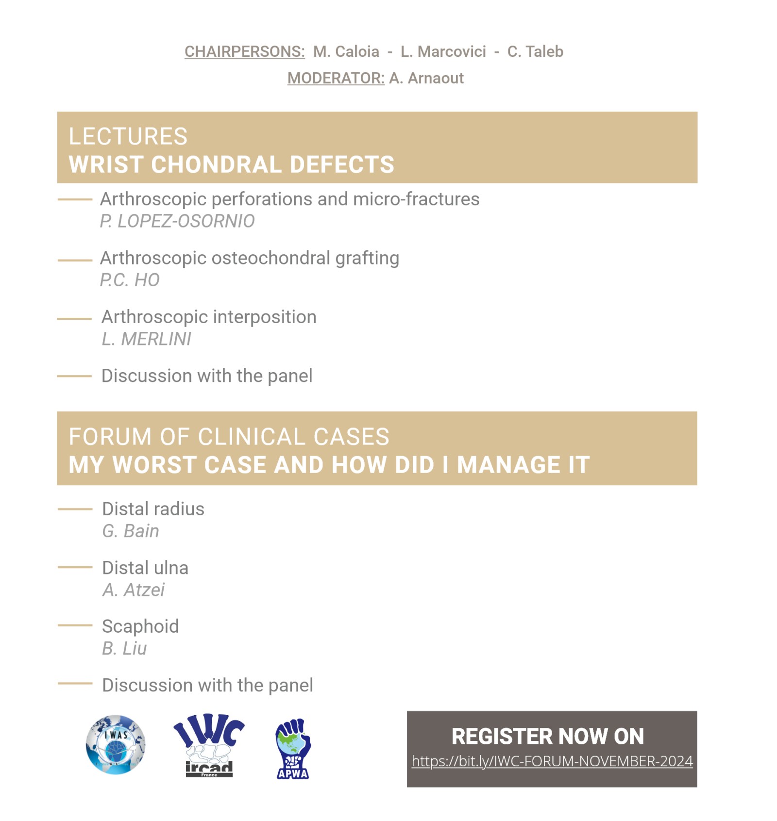 IRCAD-IWC SEASONAL WRIST FORUM | IRCAD Live